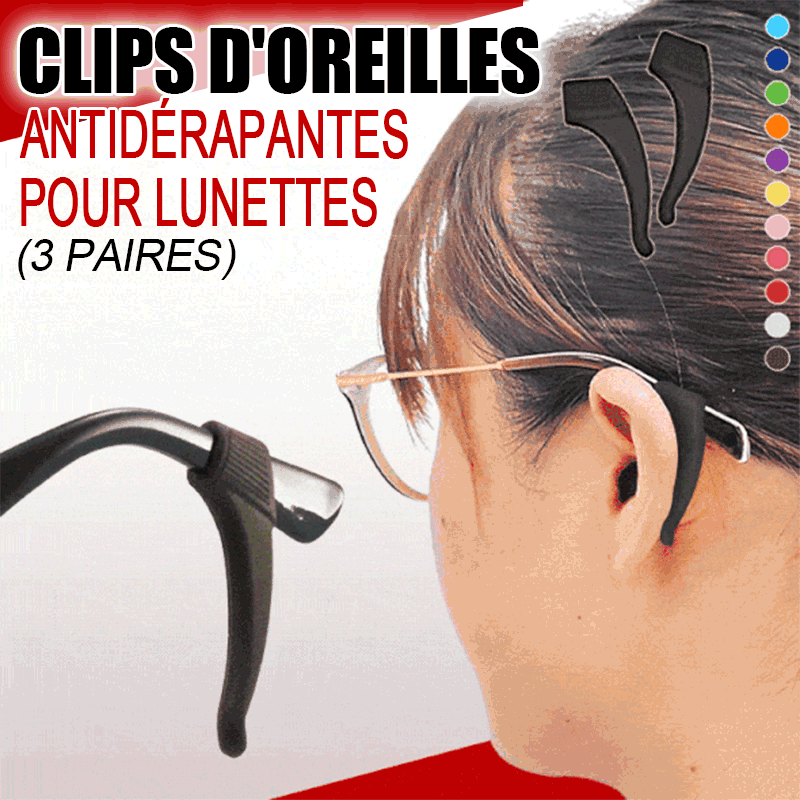Clips d'oreilles antidérapants pour lunettes (3 paires) – Infiniff
