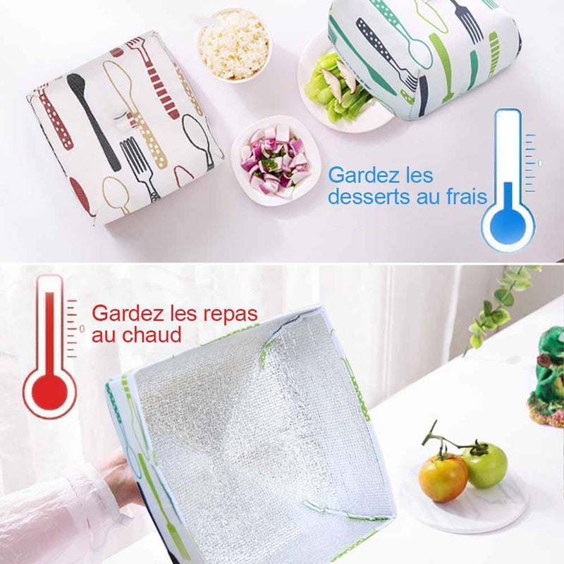 Couvercle isolant pliable pour aliments – Infiniff